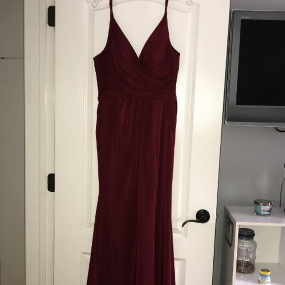 Dresses | Milano Burgundy Prom Dress | Poshmark